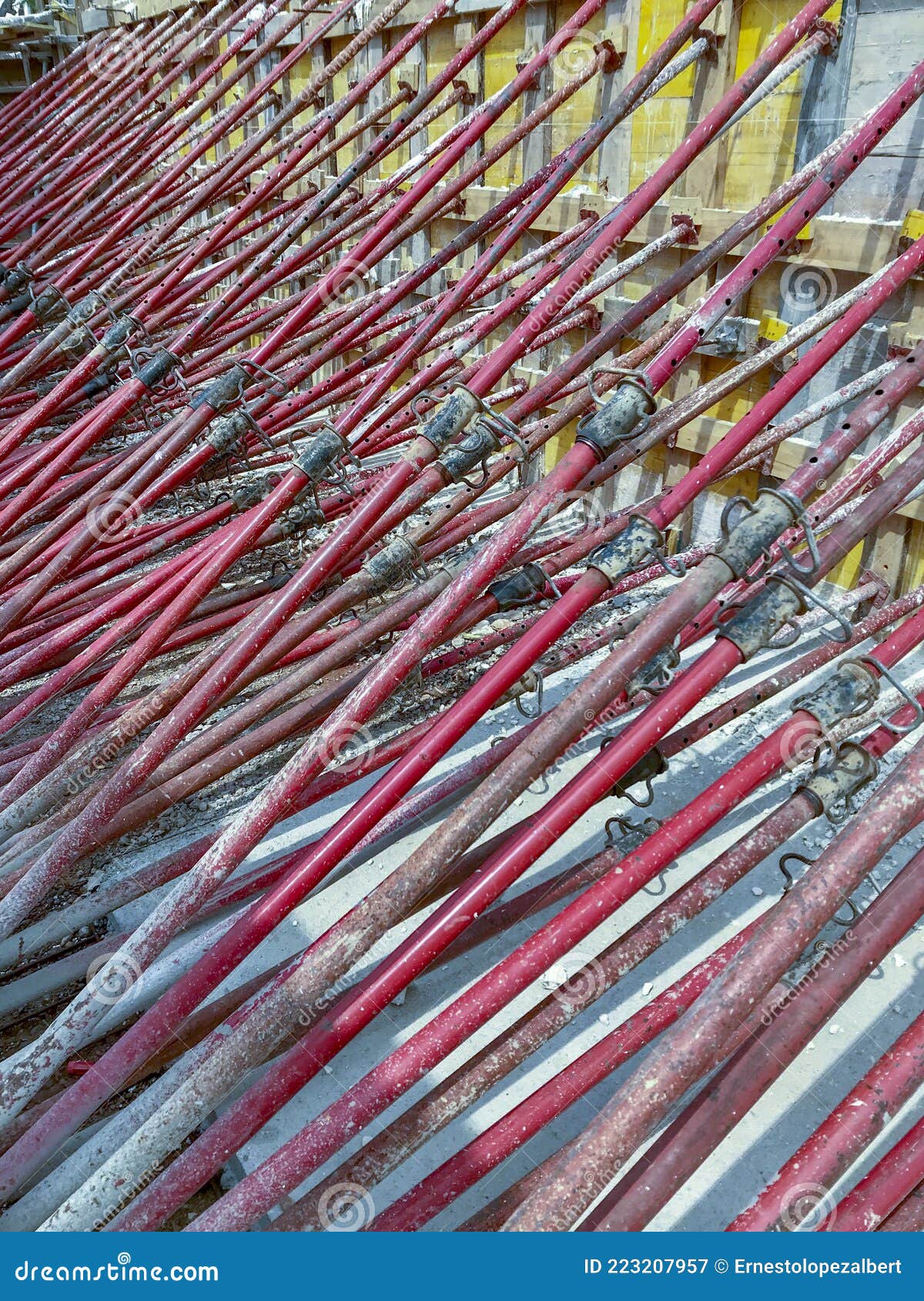 Group of Construction Struts Holding the Formwork Plates Stock Image ...