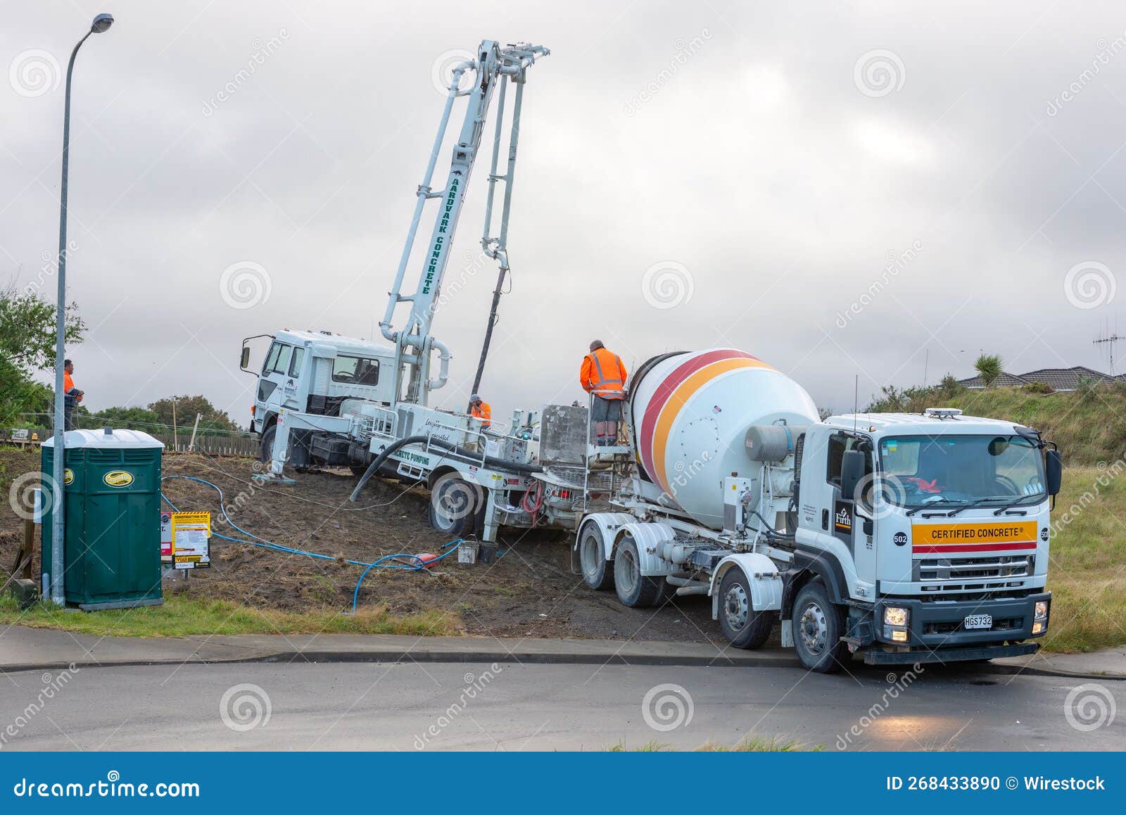 Group of Construction Workers Developing Land Fields To Build New ...