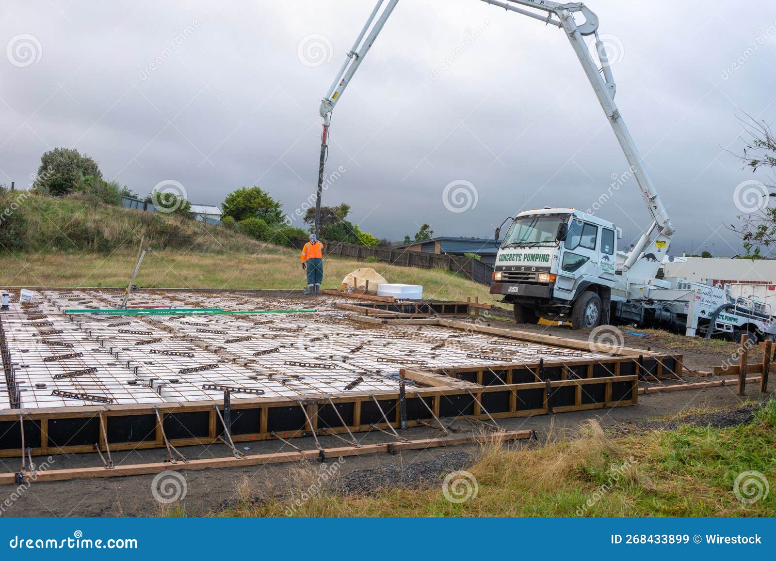 Group of Construction Workers Developing Land Fields To Build New ...