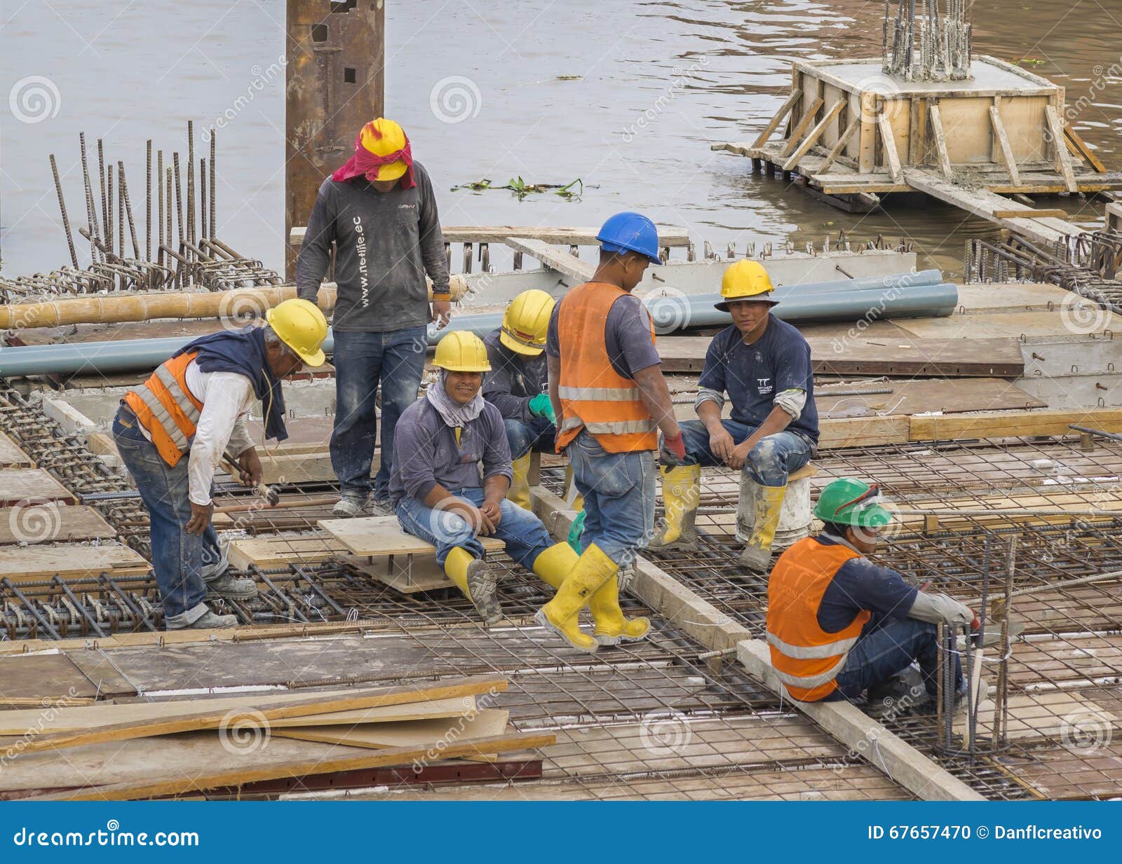 Group of Construction Workers in Guayaquil Ecuador Editorial Image ...