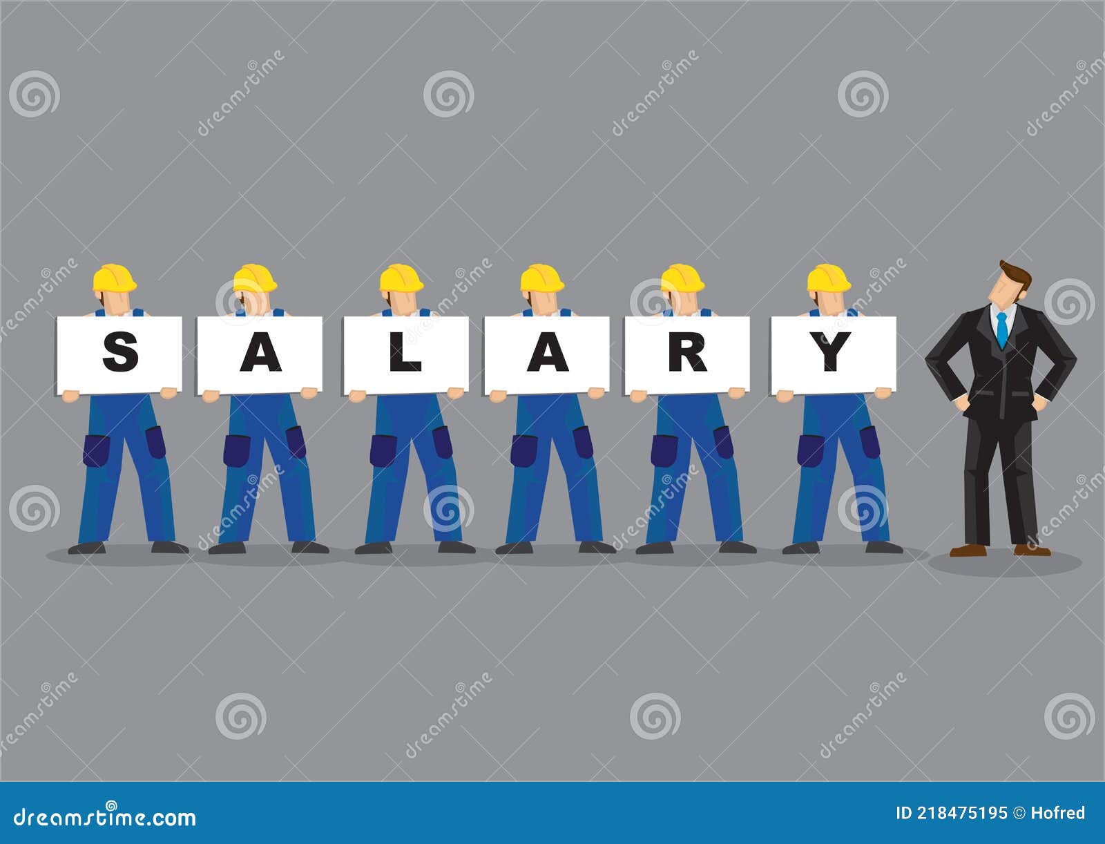 Group of Construction Workers Salary Stock Vector - Illustration of ...