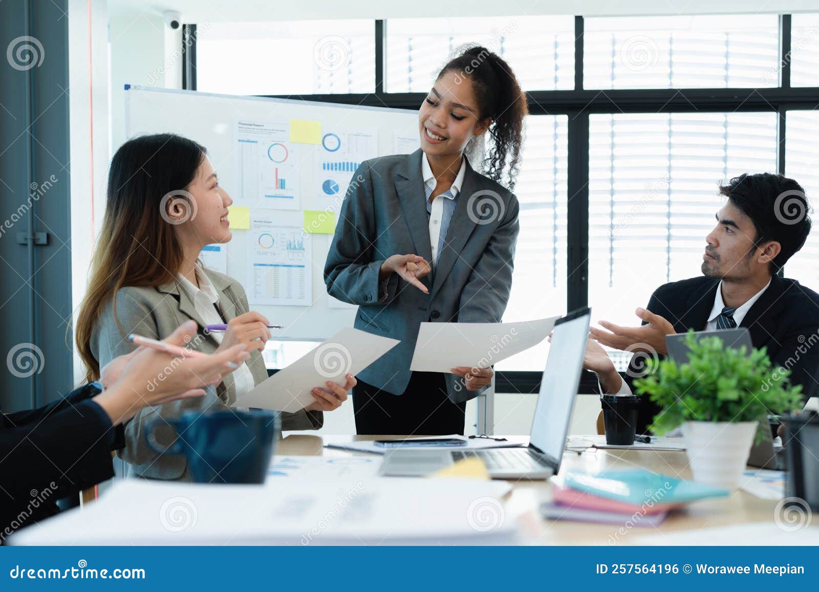 Group of it Consultant Working by Laptop and Management Big Data and ...