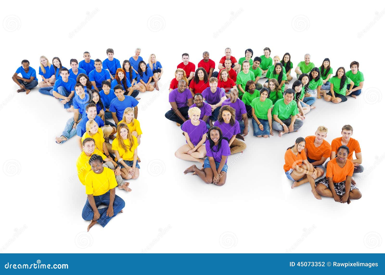 Group of Continent Map People Stock Photo - Image of blond, connection ...
