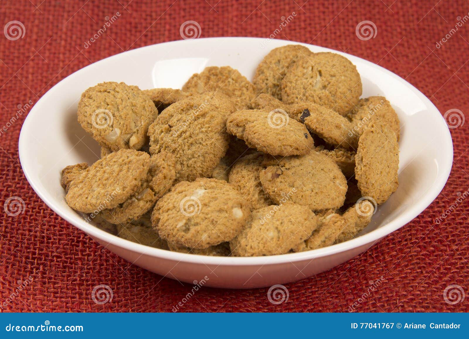 Group of Cookies on the Plate. Integral Cookies. Stock Image - Image of ...