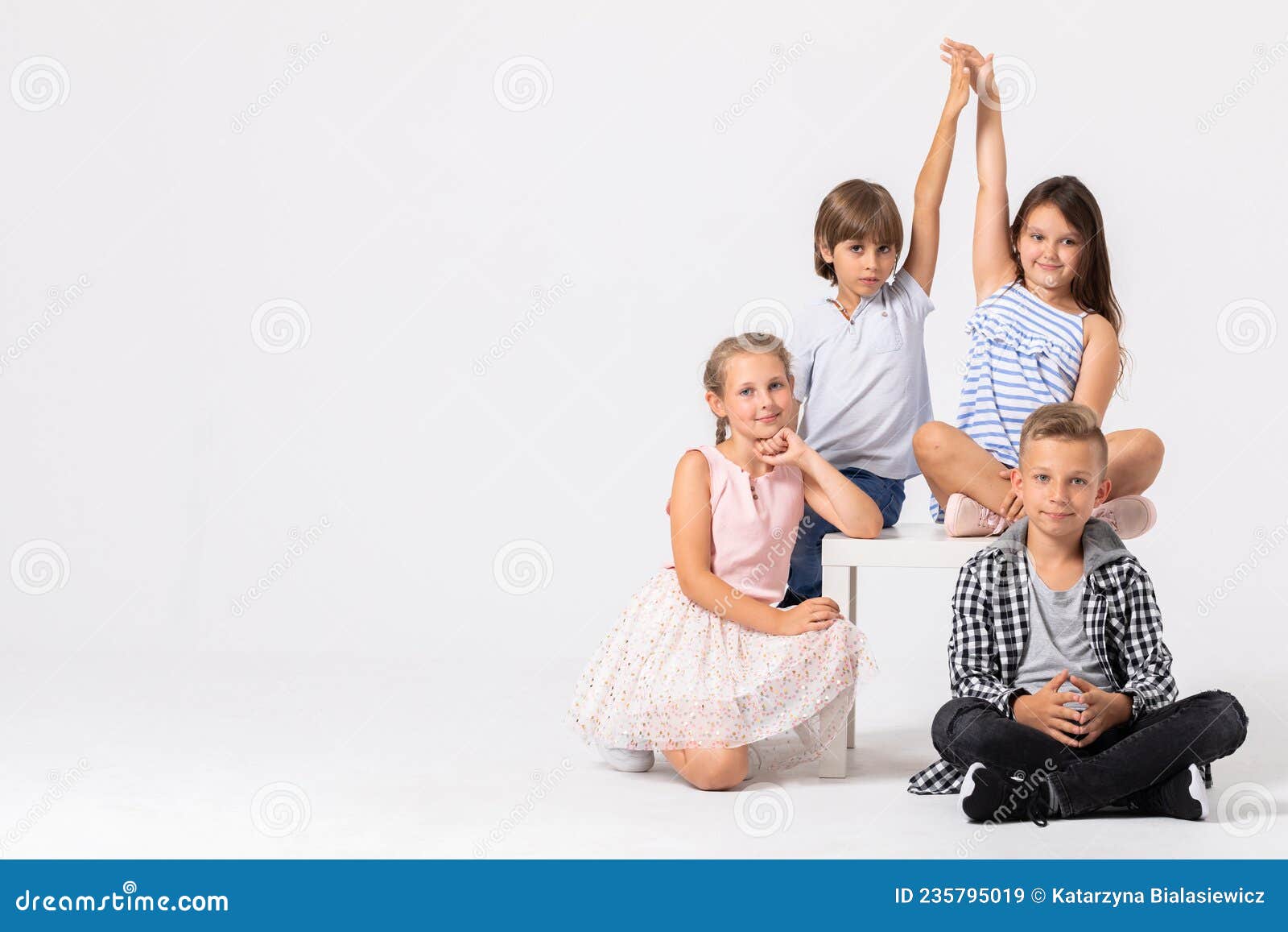 Cool Children Fooling Around and Making Funny Poses Stock Image - Image ...