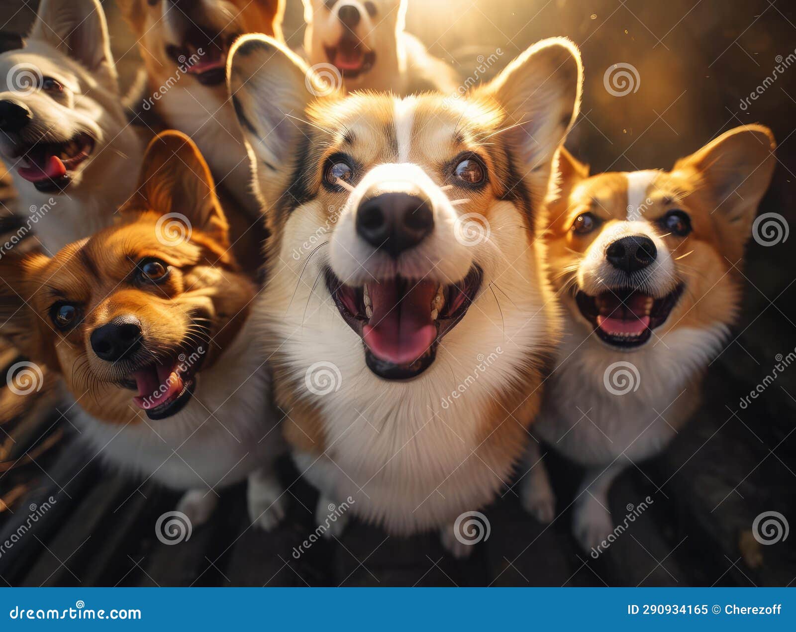 A group of corgi stock image. Image of breed, portrait - 290934165