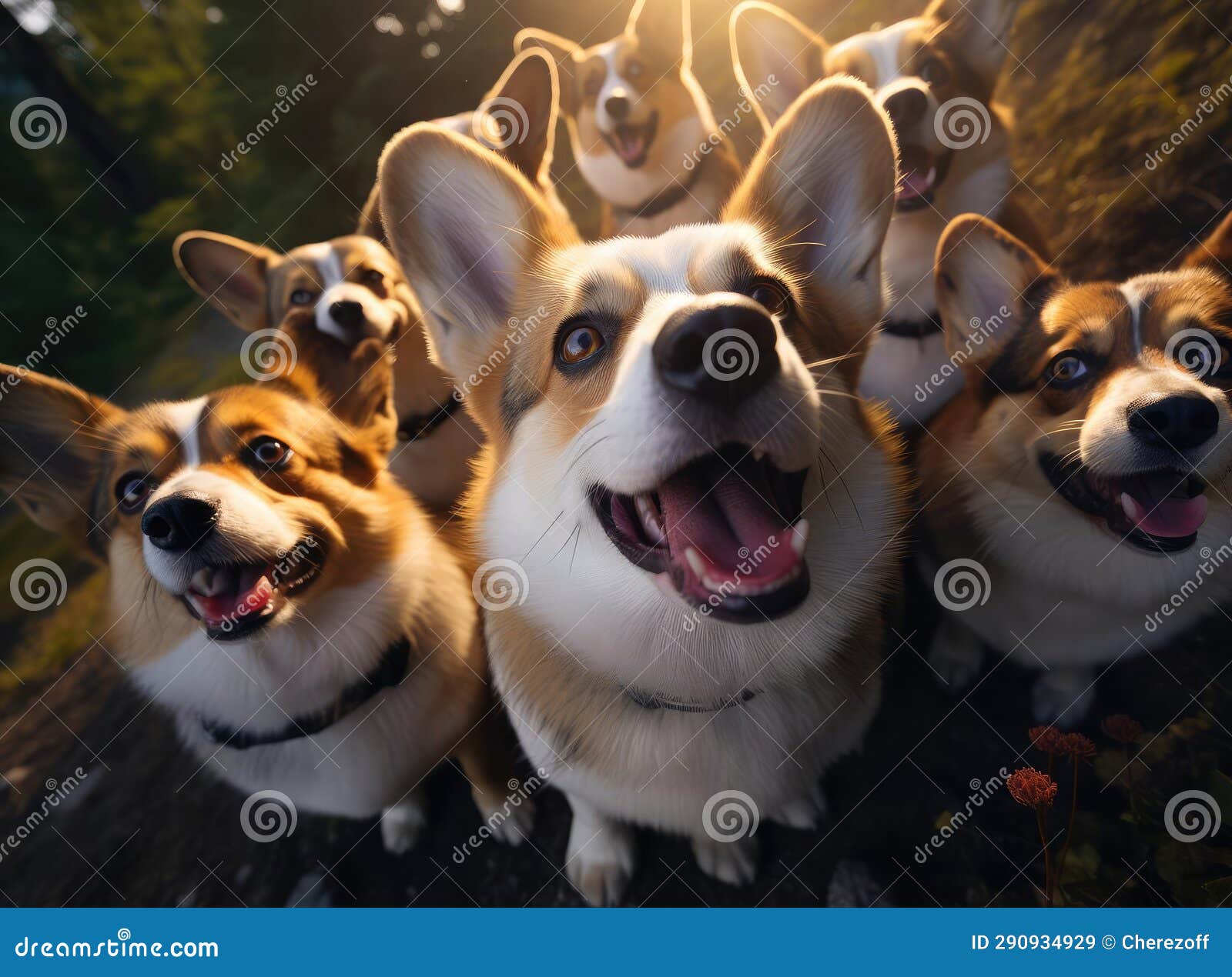 A group of corgi stock image. Image of yellow, pedigree - 290934929