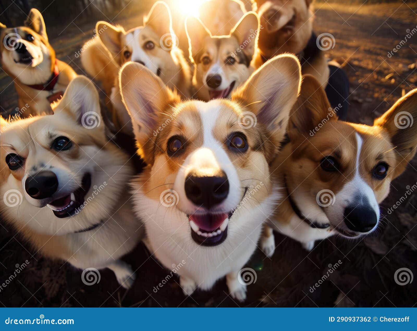 A group of corgi stock photo. Image of yellow, pedigreed - 290937362