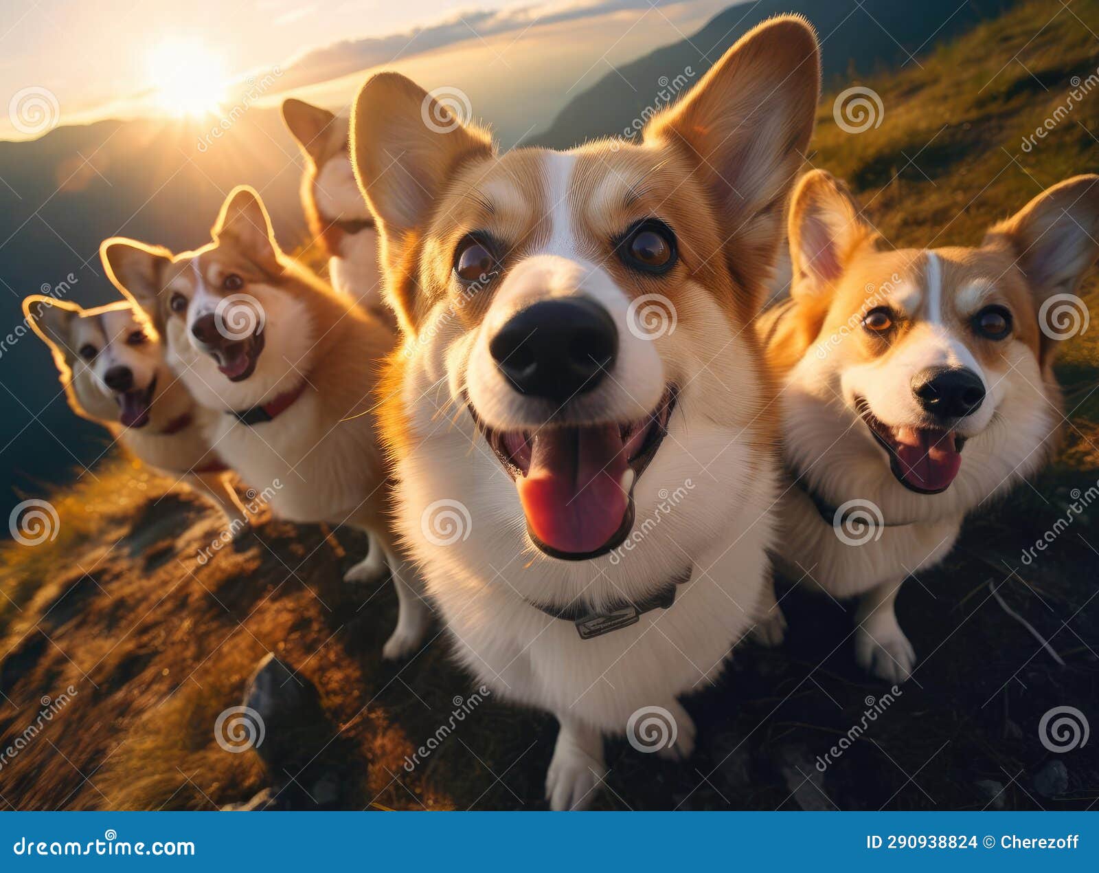 A group of corgi stock photo. Image of canine, happiness - 290938824