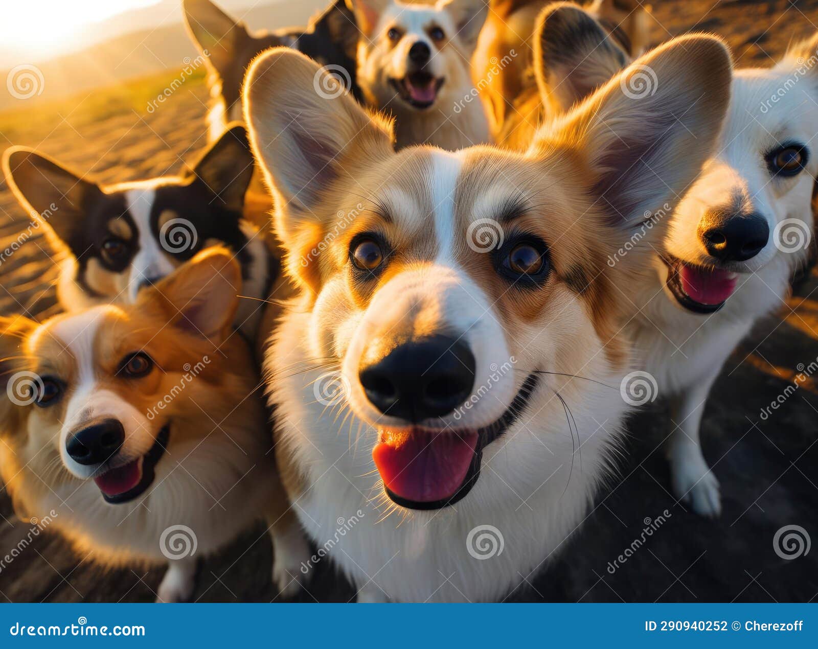 A group of corgi stock photo. Image of mammal, pembroke - 290940252