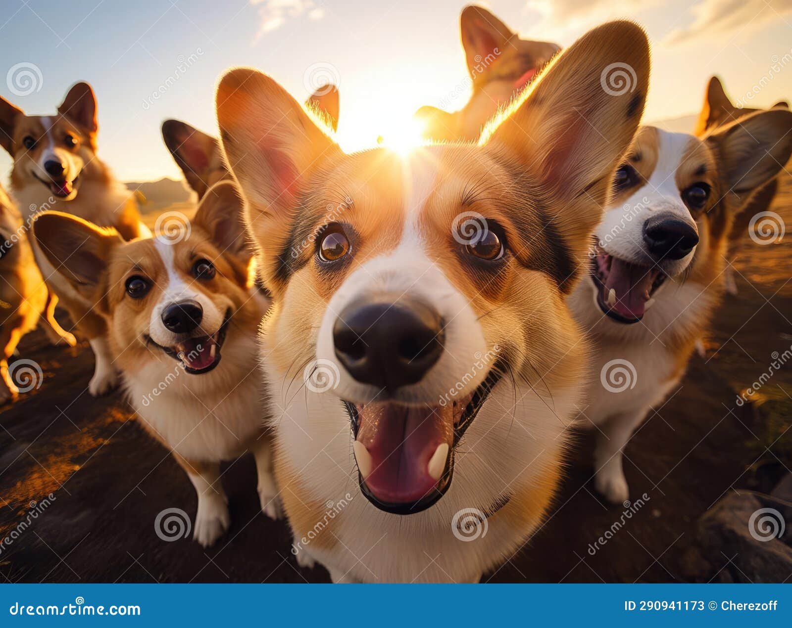 A group of corgi stock image. Image of animal, pembroke - 290941173