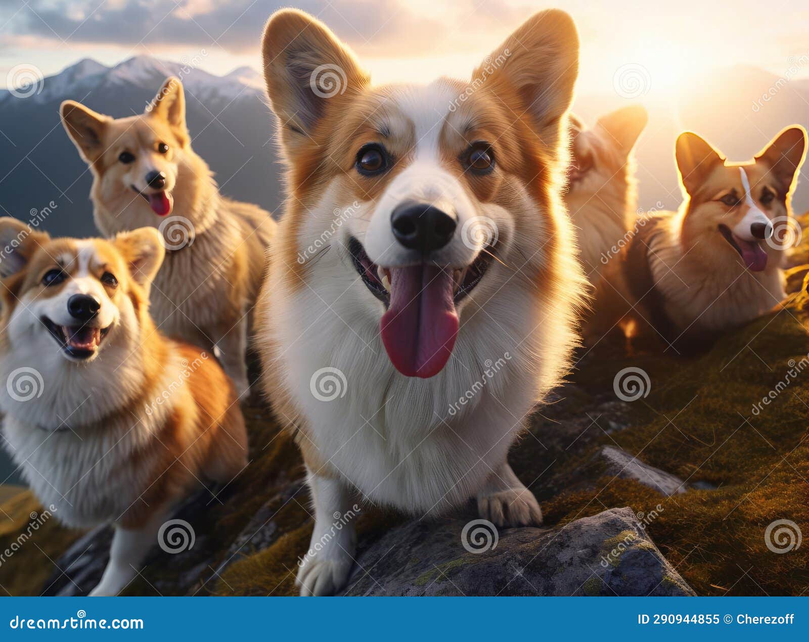 A group of corgi stock image. Image of looking, canine - 290944855