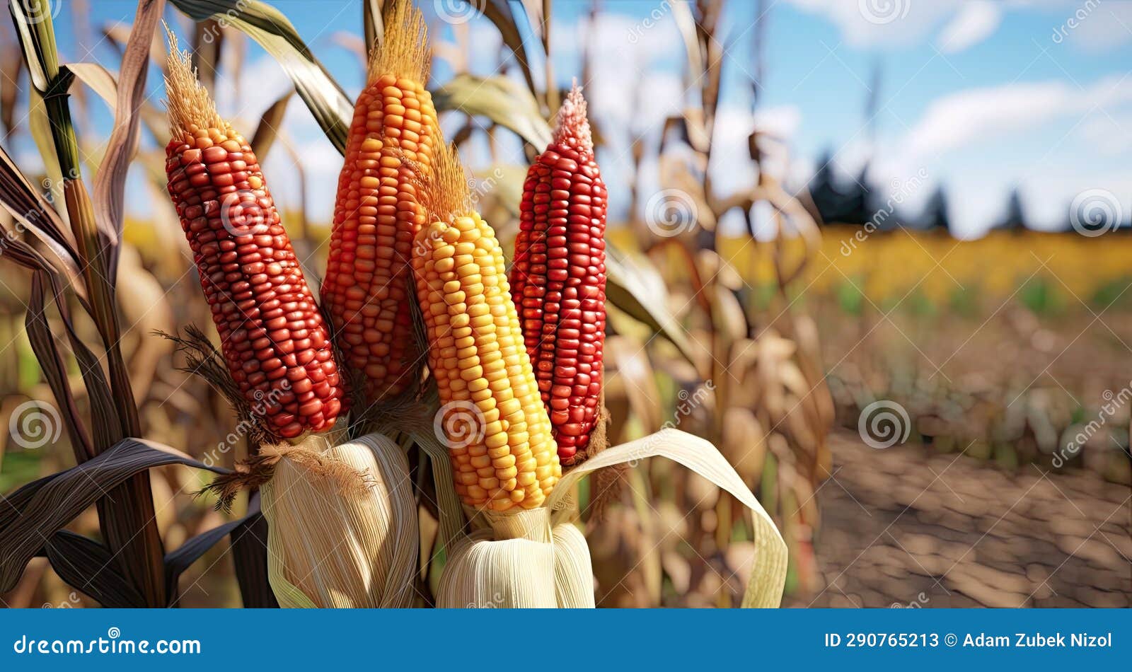 A group of corn on the cob stock illustration. Illustration of organic ...