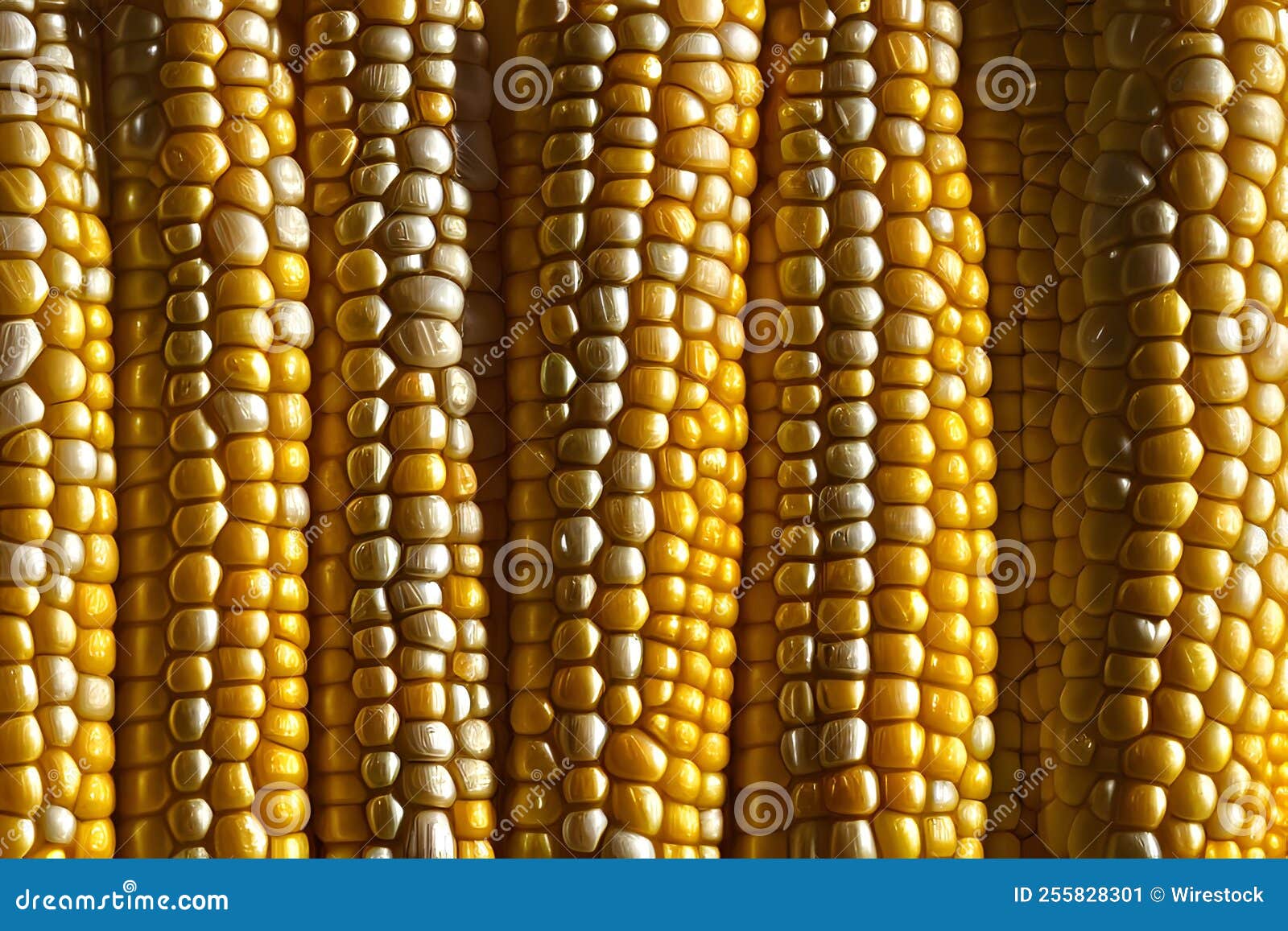 Group of Corn with Green Leaves on a Sunny Day Stock Image - Image of ...