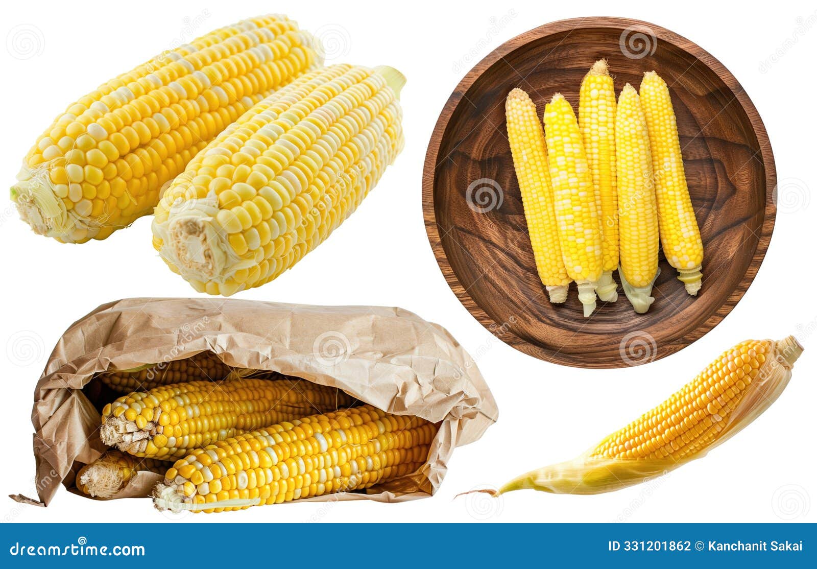 Organic Corn Cobs Isolated on Transparent Background - Essential Image ...