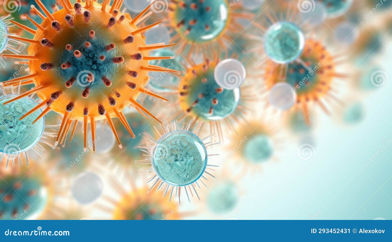 A Group of Corona Virus Cells Flying AI Generated Stock Illustration ...