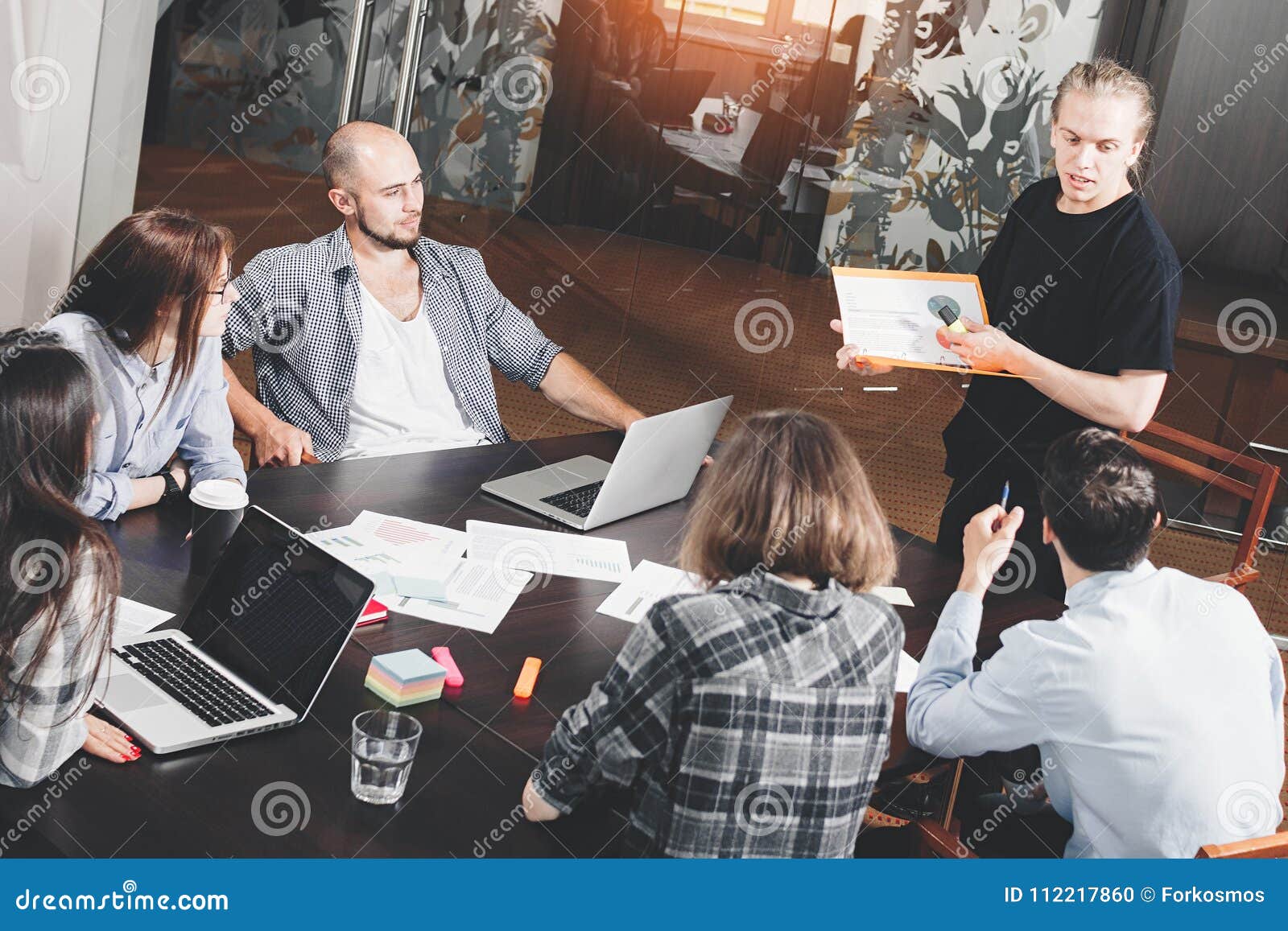 Group of Creative Project Managers Analyzes Development of Startup ...