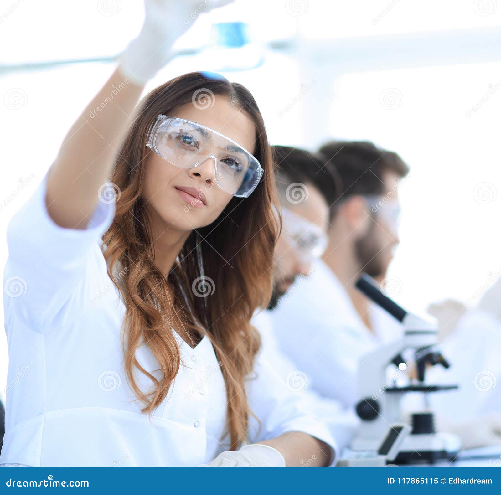 Group of Creative Scientists Working in a Laboratory. Stock Image ...