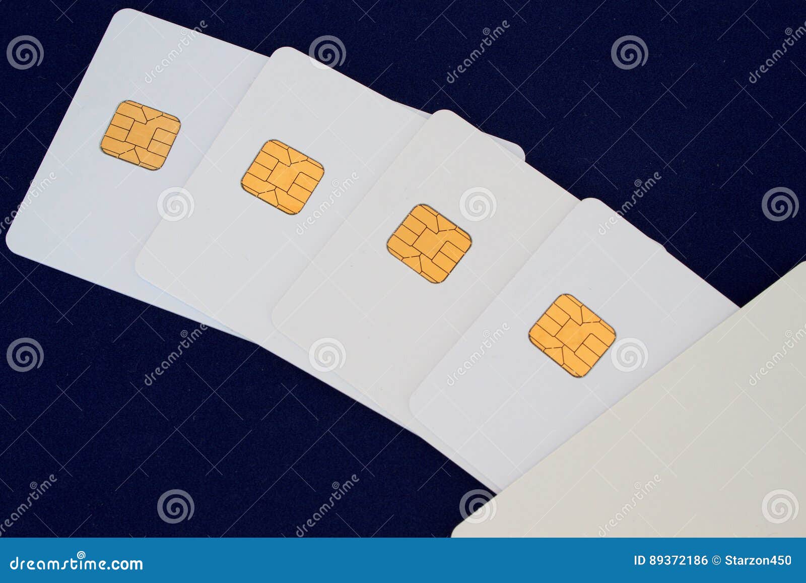 Group of Credit Card on the Blue Background. Stock Photo - Image of ...