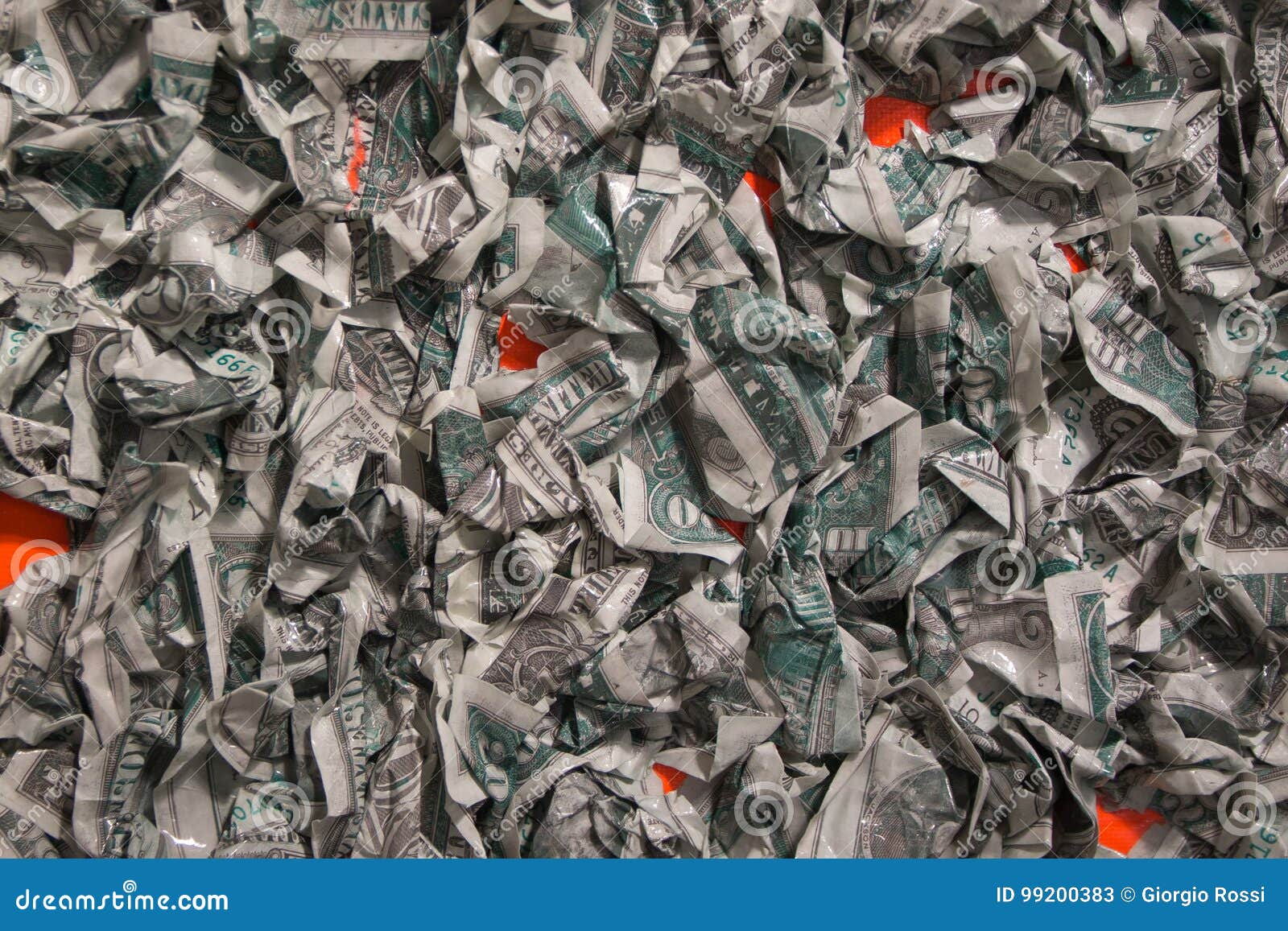 Group of Crumpled Dollar Banknote Stock Image - Image of financial ...