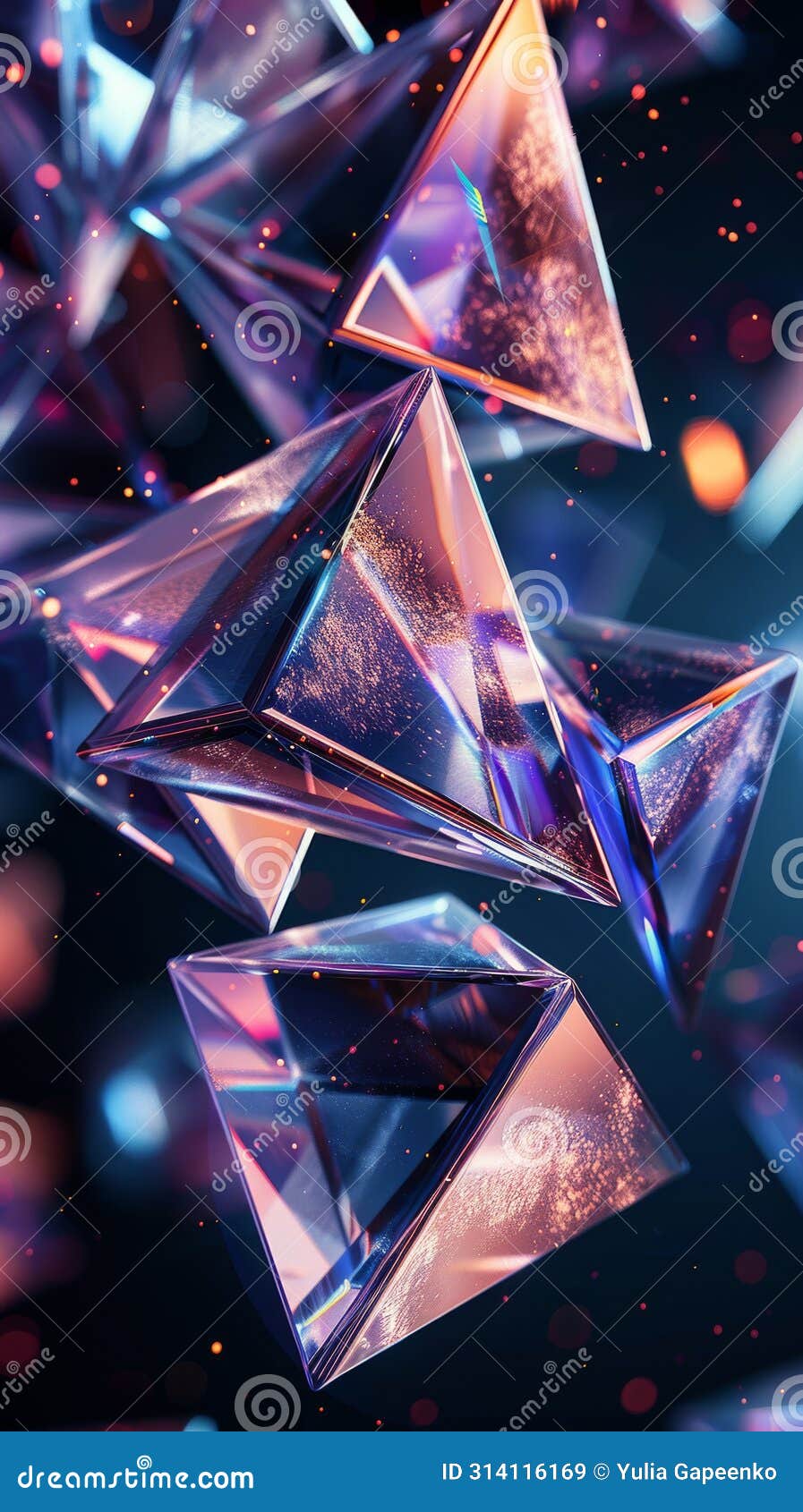 Floating Crystal Cubes stock image. Image of sculpture - 314116169