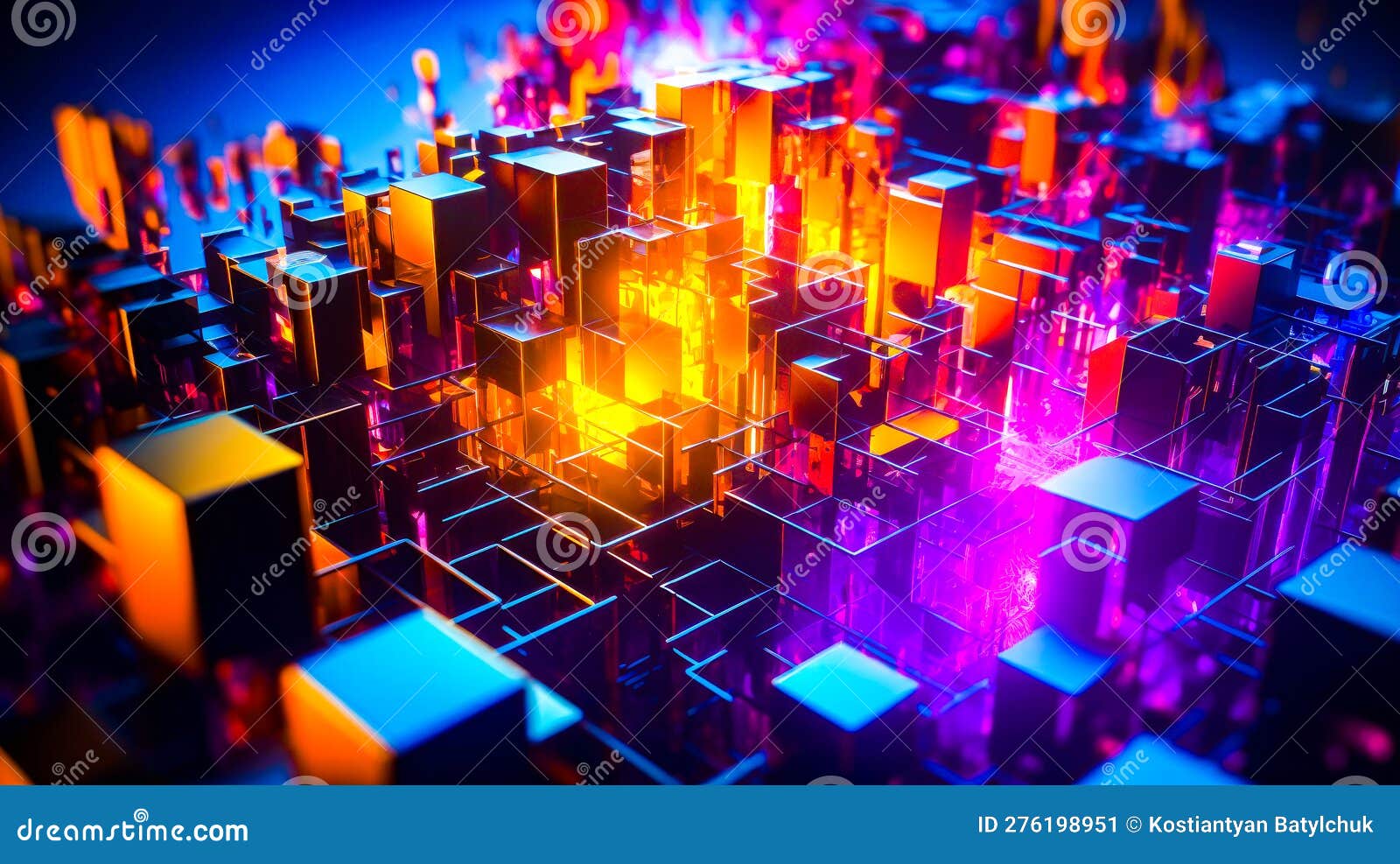 Group of Cubes that are All Different Colors and Sizes of Cubes ...