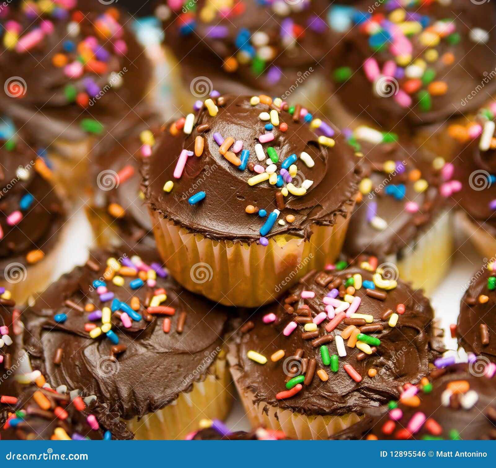Group of cupcakes stock photo. Image of baked, cake, sweet - 12895546