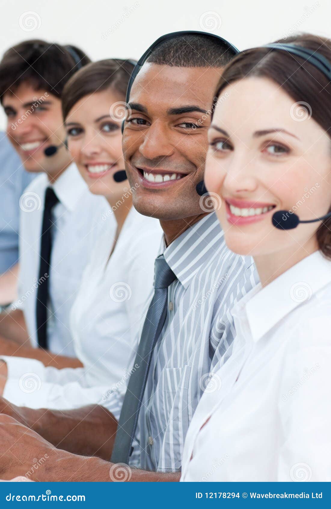 A Group of Customer Service Agents Stock Photo - Image of businessman ...