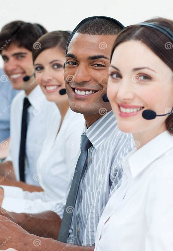 A Group of Customer Service Agents Stock Photo - Image of businessman ...