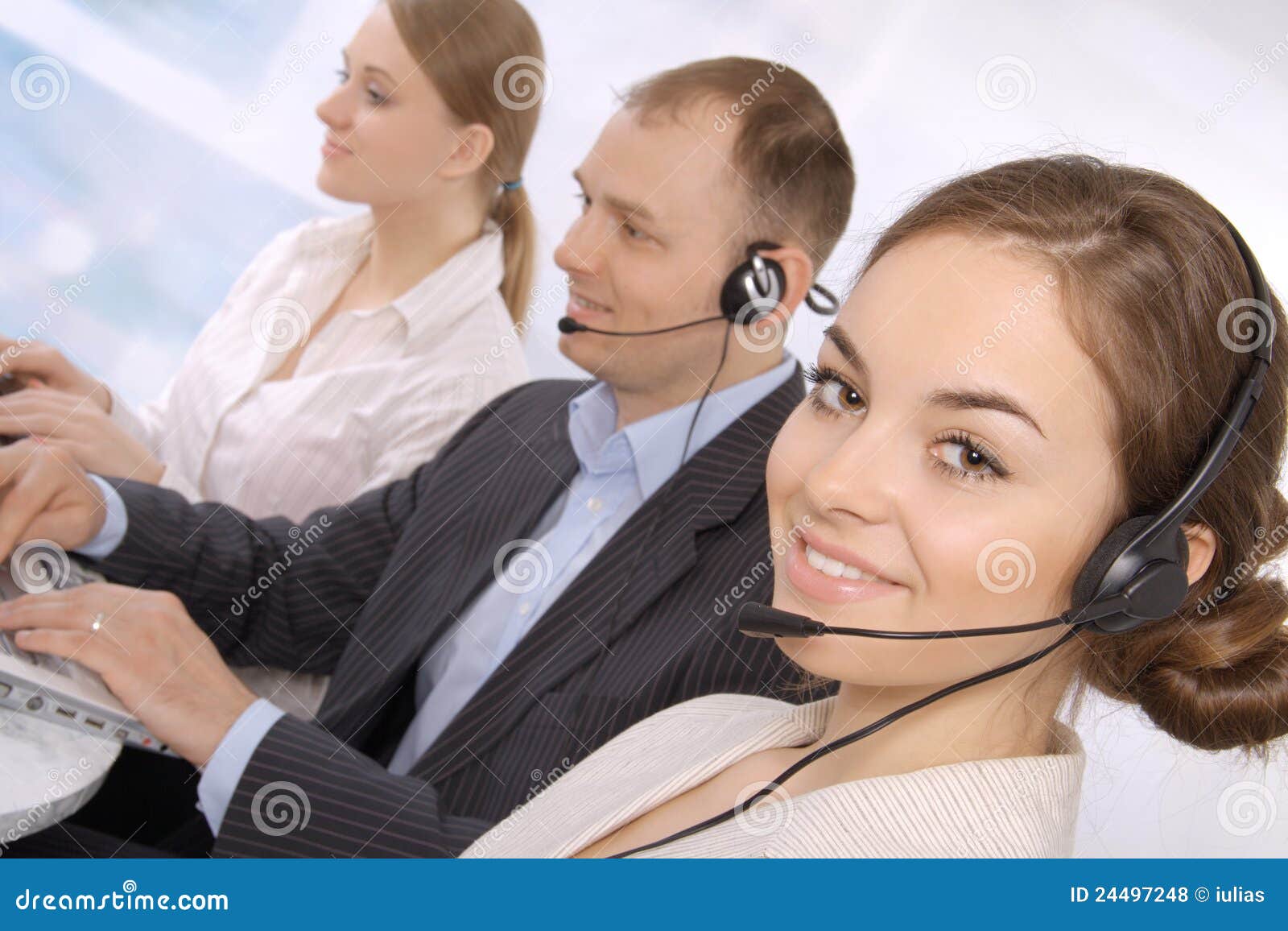Group of Customer Service Representativ Stock Photo - Image of call ...