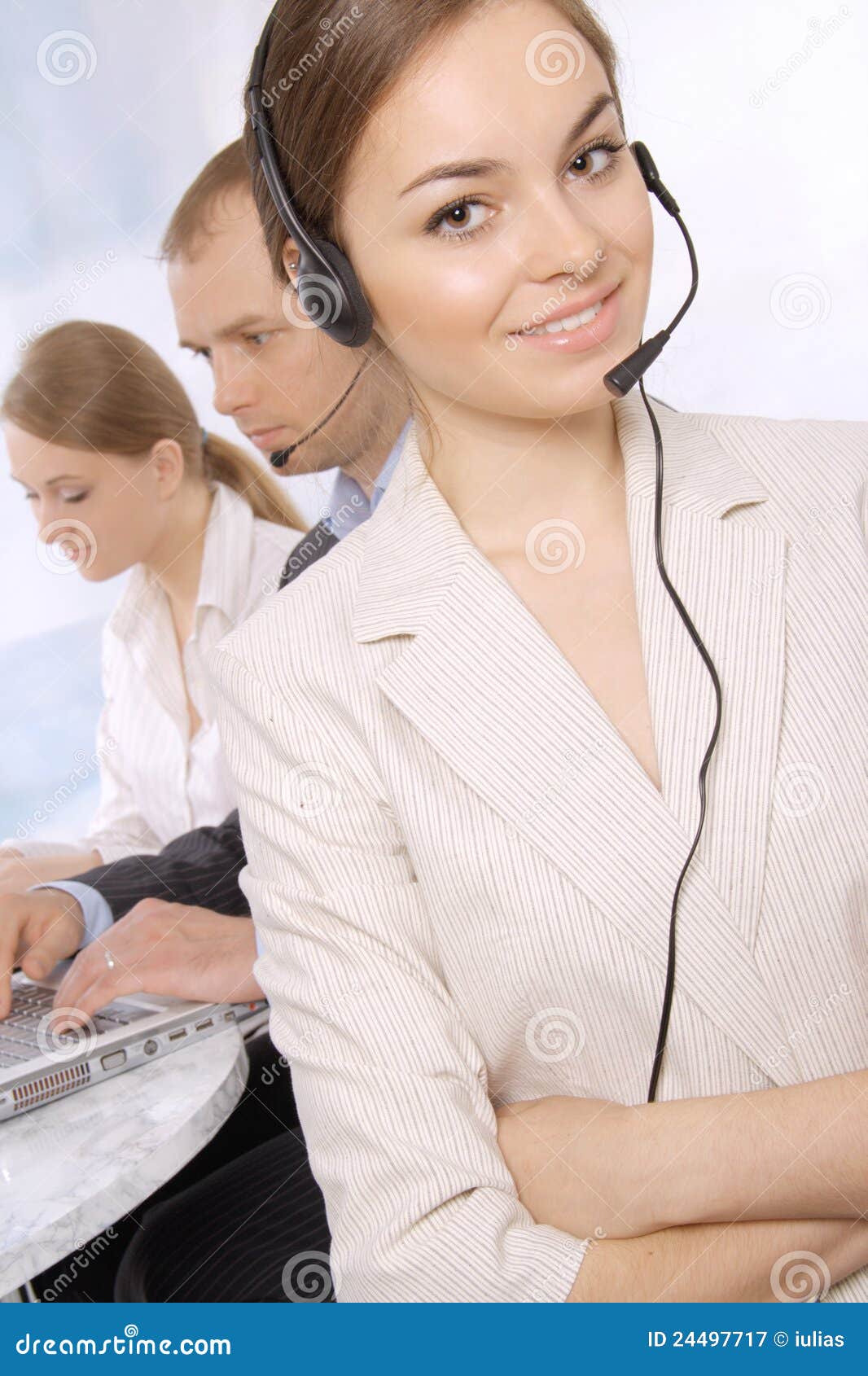 Group of Customer Service Representativ Stock Image - Image of model ...