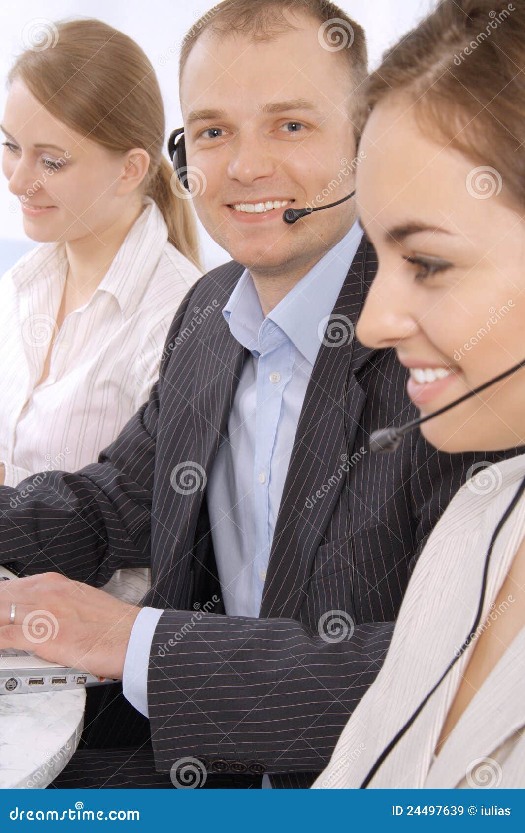 Group of Customer Service Representative Stock Image - Image of cute ...