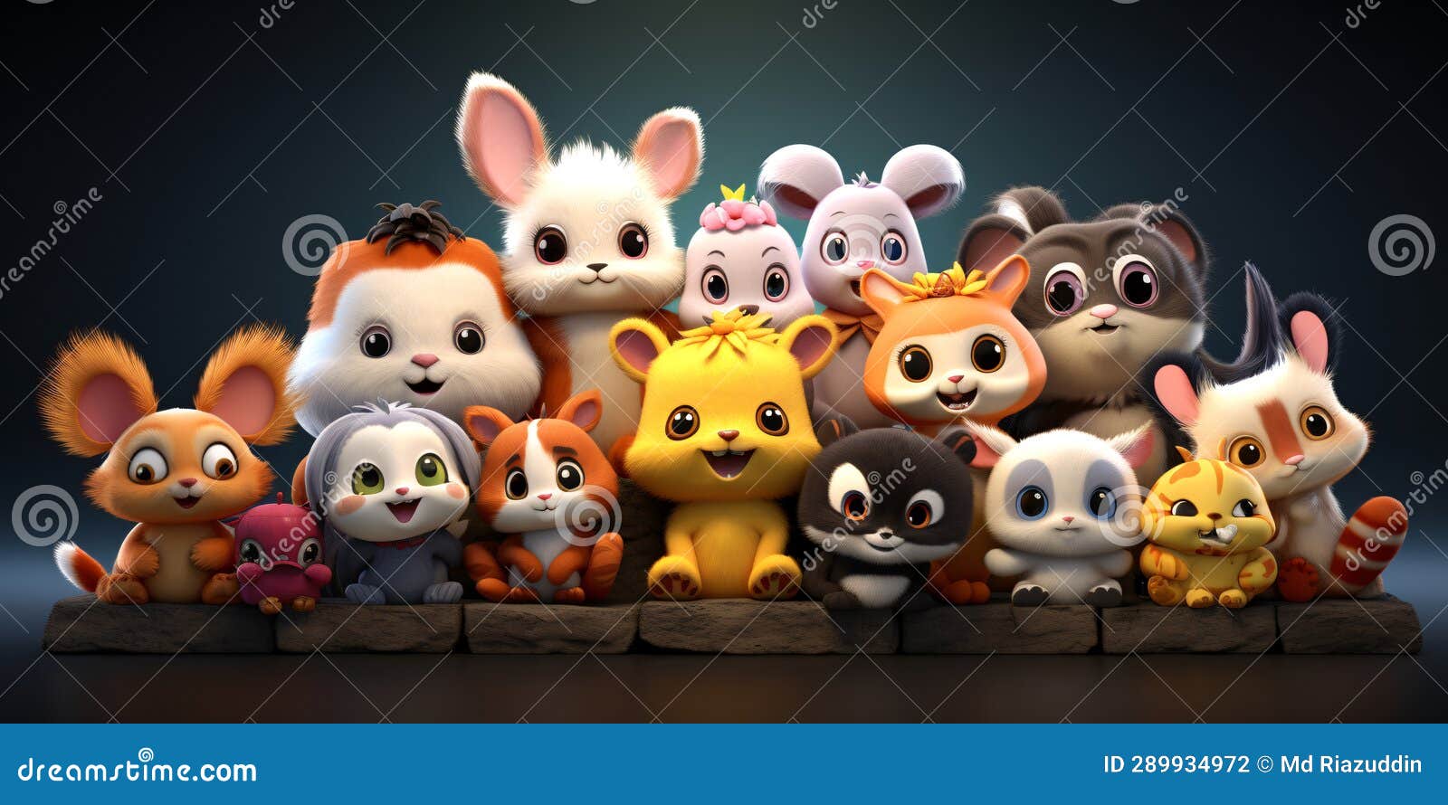 Group of Cute Animals stock illustration. Illustration of cartoon ...