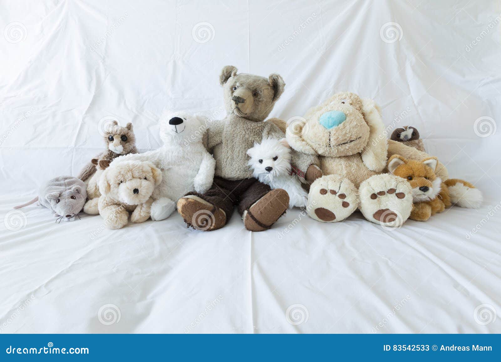 Cute Stuffed Honey Bee Plush Toy. Plushie Doll Isolated On White ...