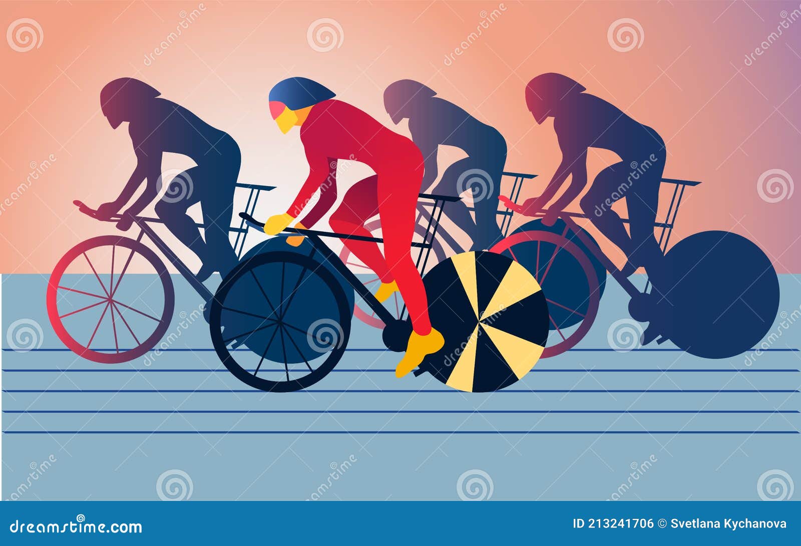 Group of cyclers stock vector. Illustration of group - 213241706
