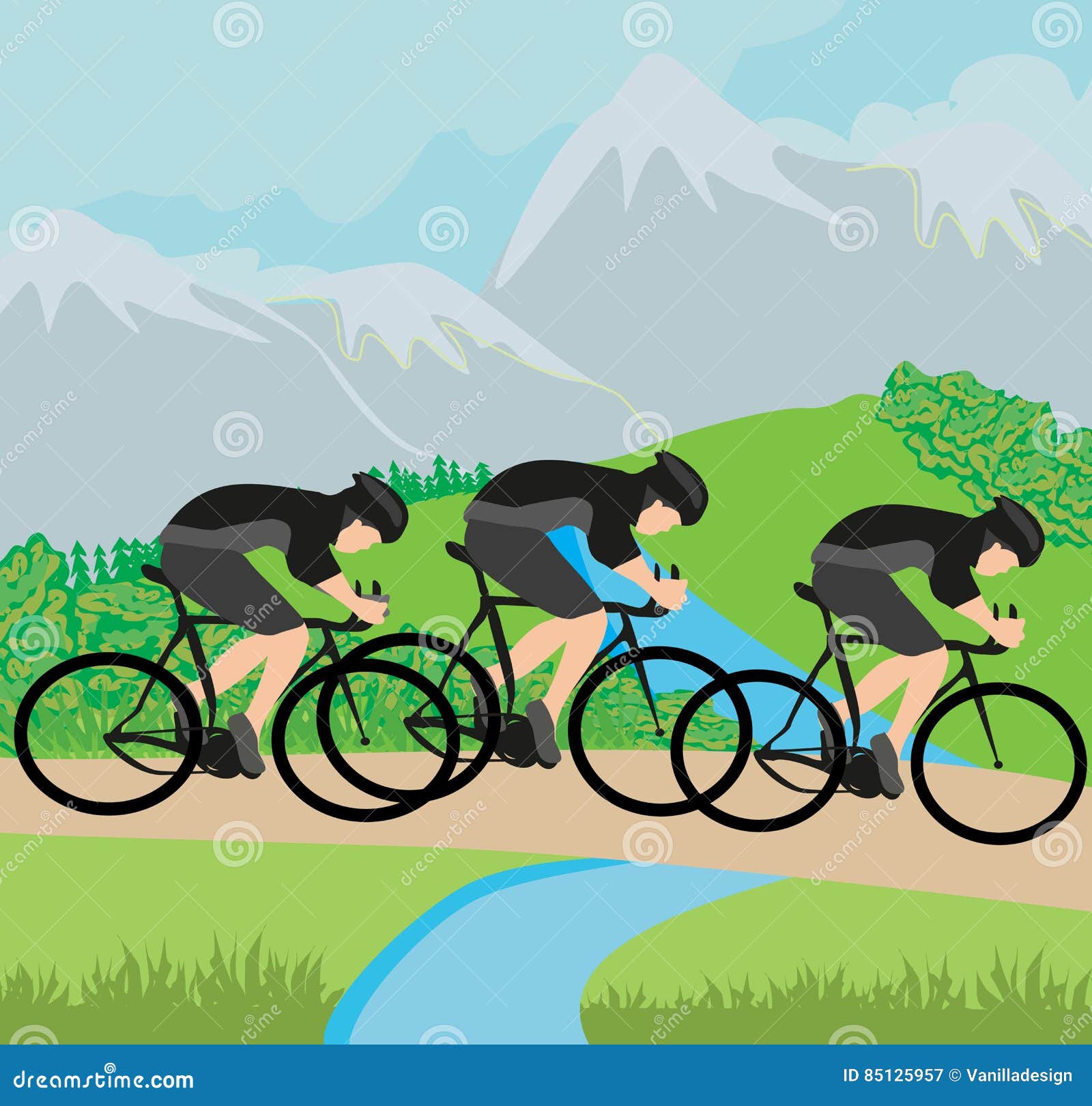 Bmx Stunt Cyclists Silhouettes Vector Illustration | CartoonDealer.com ...