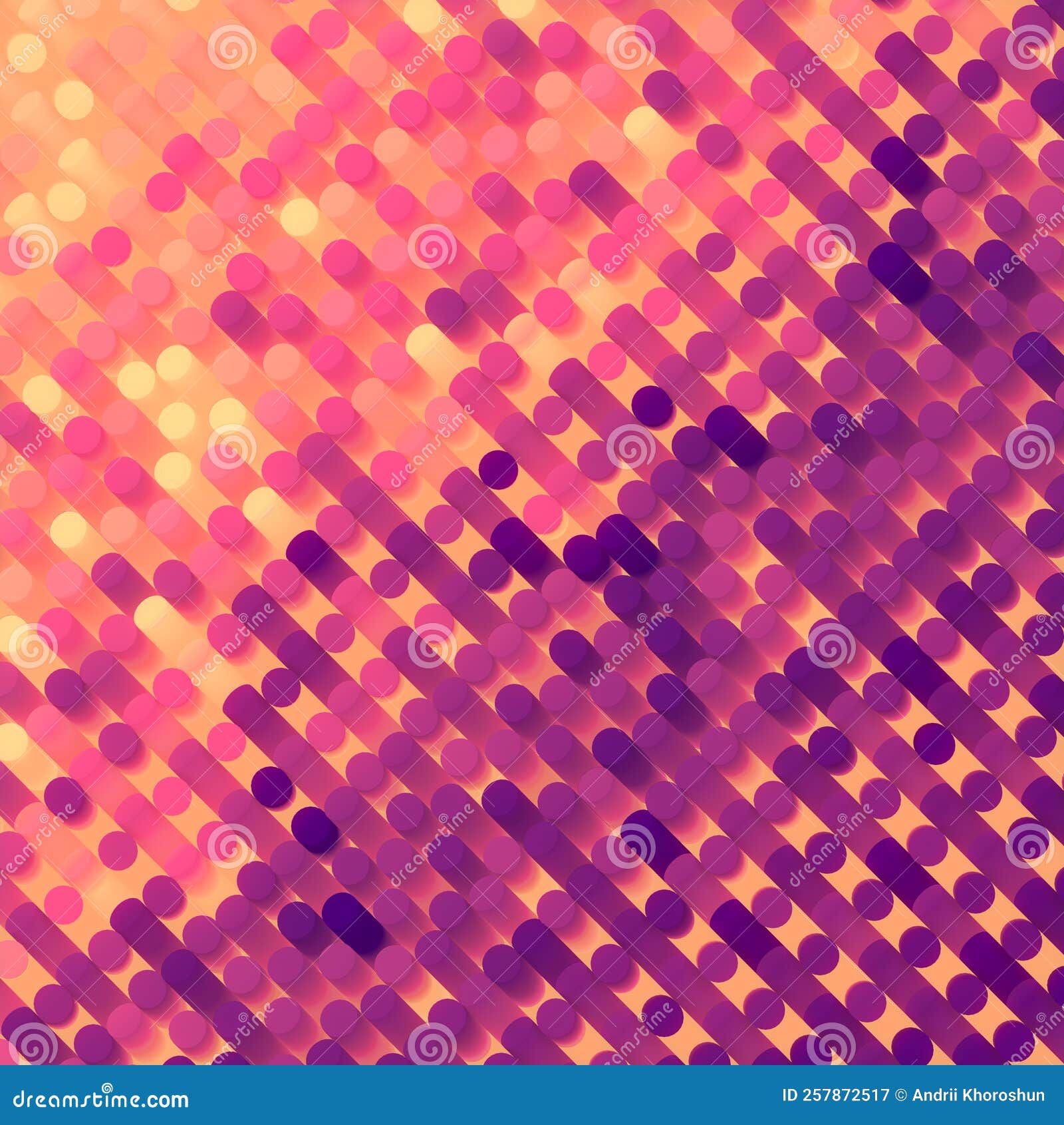 Group of Cylinders with a Trendy Gradient. Futuristic Pattern for ...