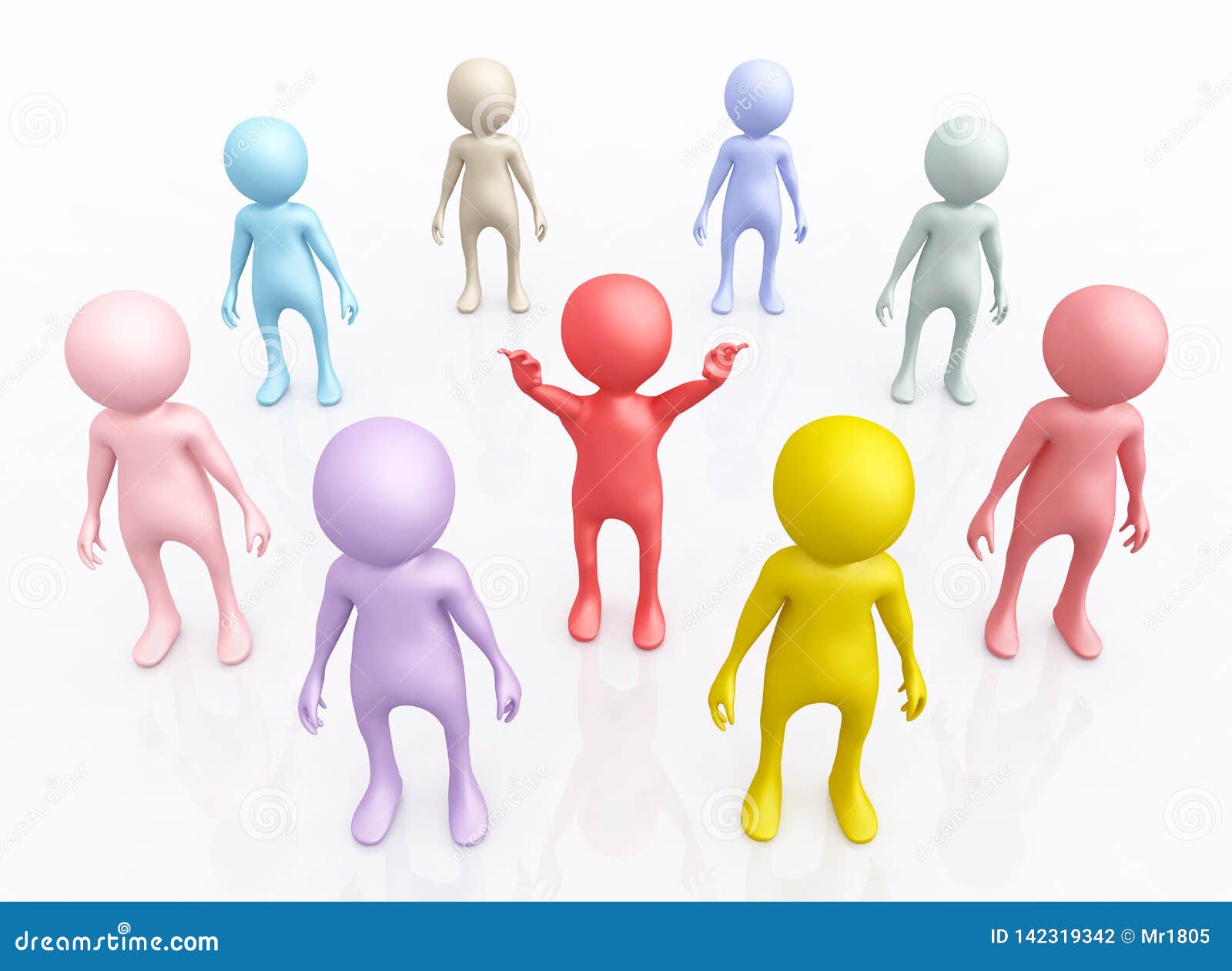 Group of 3D figures stock illustration. Illustration of colorful ...