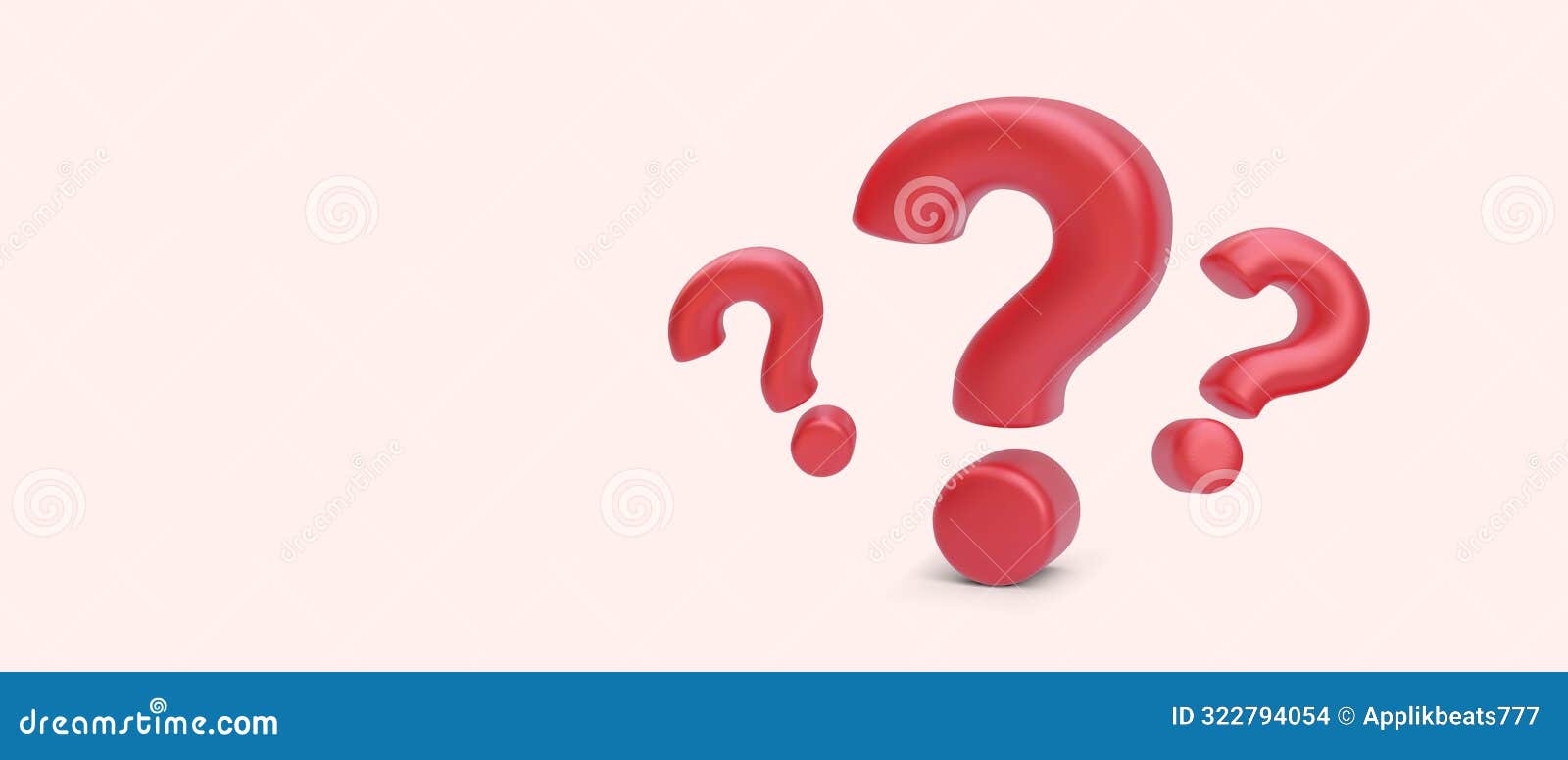 Group of 3d Realistic Question Marks Isolated on Pink Background ...