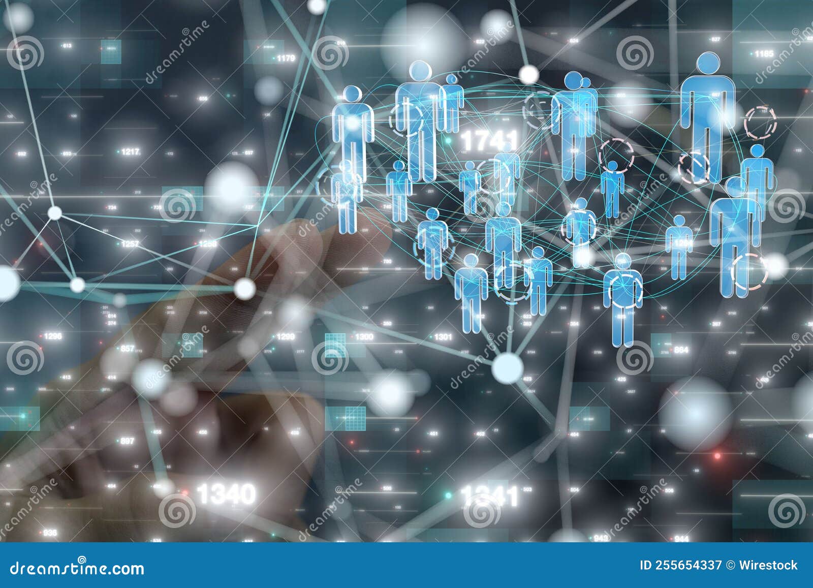 Group of 3D Rendered Blue People Icons Stock Illustration ...