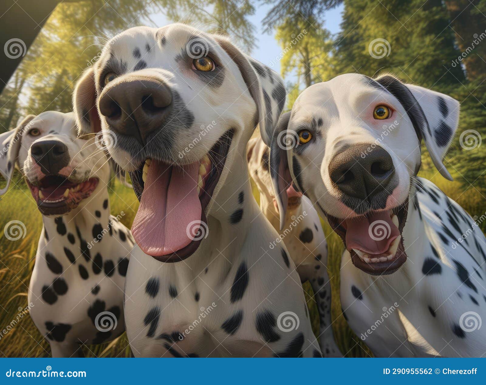 A group of Dalmatians stock photo. Image of canine, domestic - 290955562