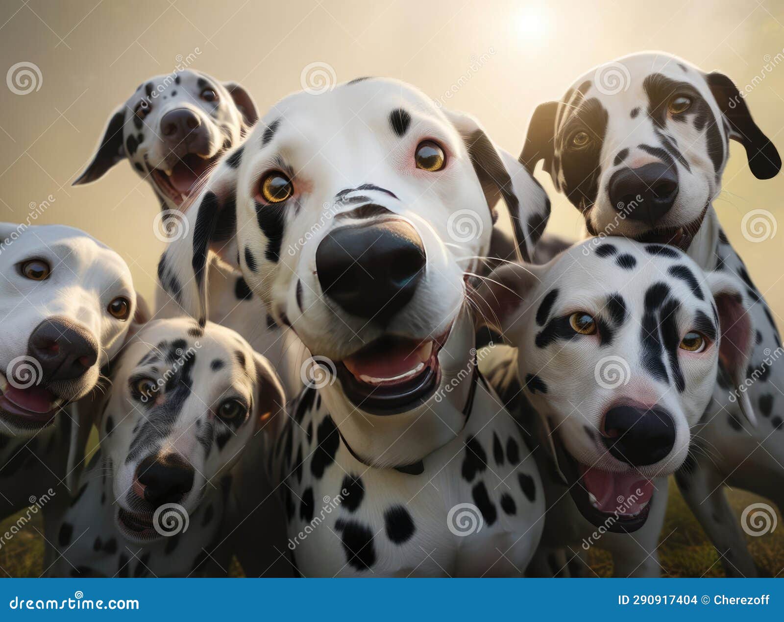 A group of Dalmatians stock photo. Image of park, large - 290917404