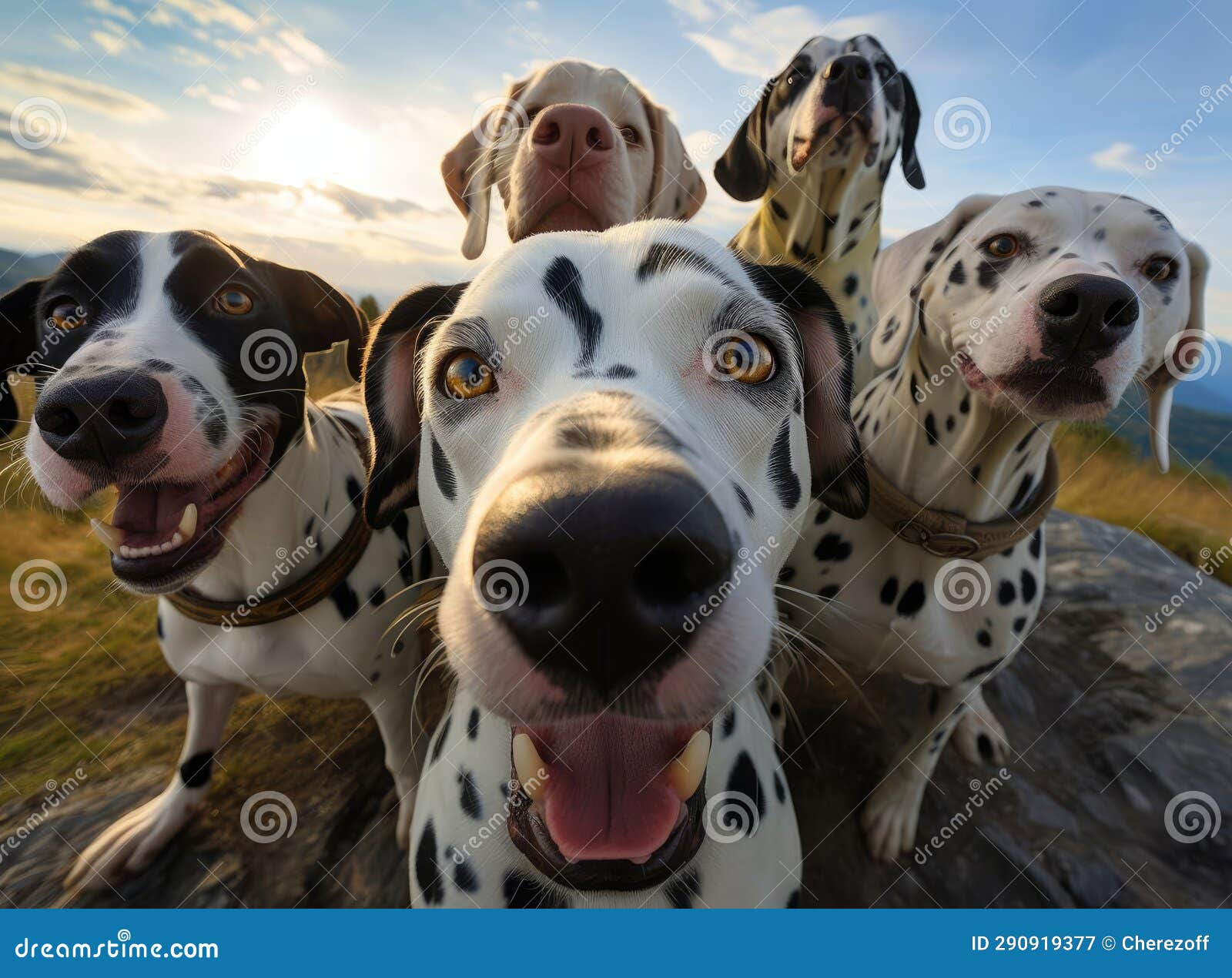 A group of Dalmatians stock image. Image of carnivore - 290919377
