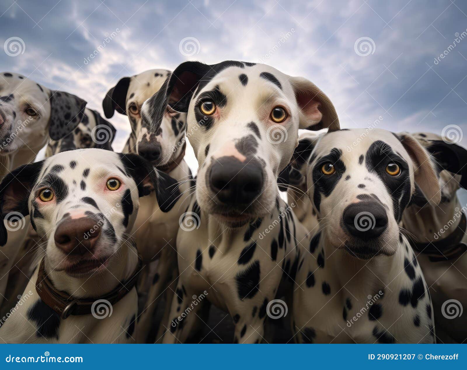 A group of Dalmatians stock image. Image of people, studio - 290921207
