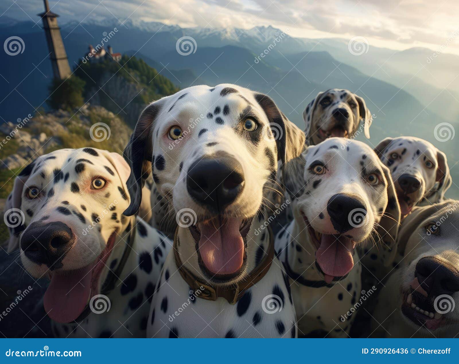 A group of Dalmatians stock photo. Image of dalmatian - 290926436