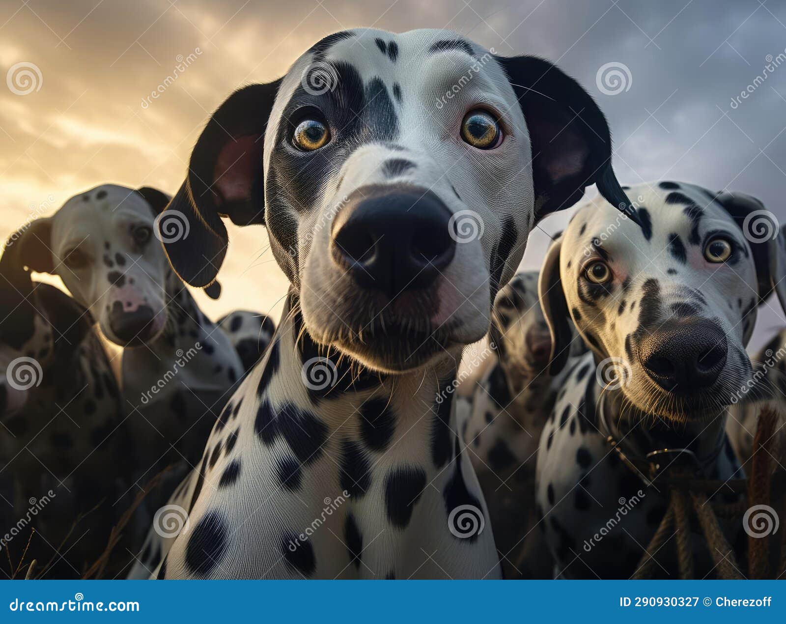 A group of Dalmatians stock image. Image of young, breed - 290930327