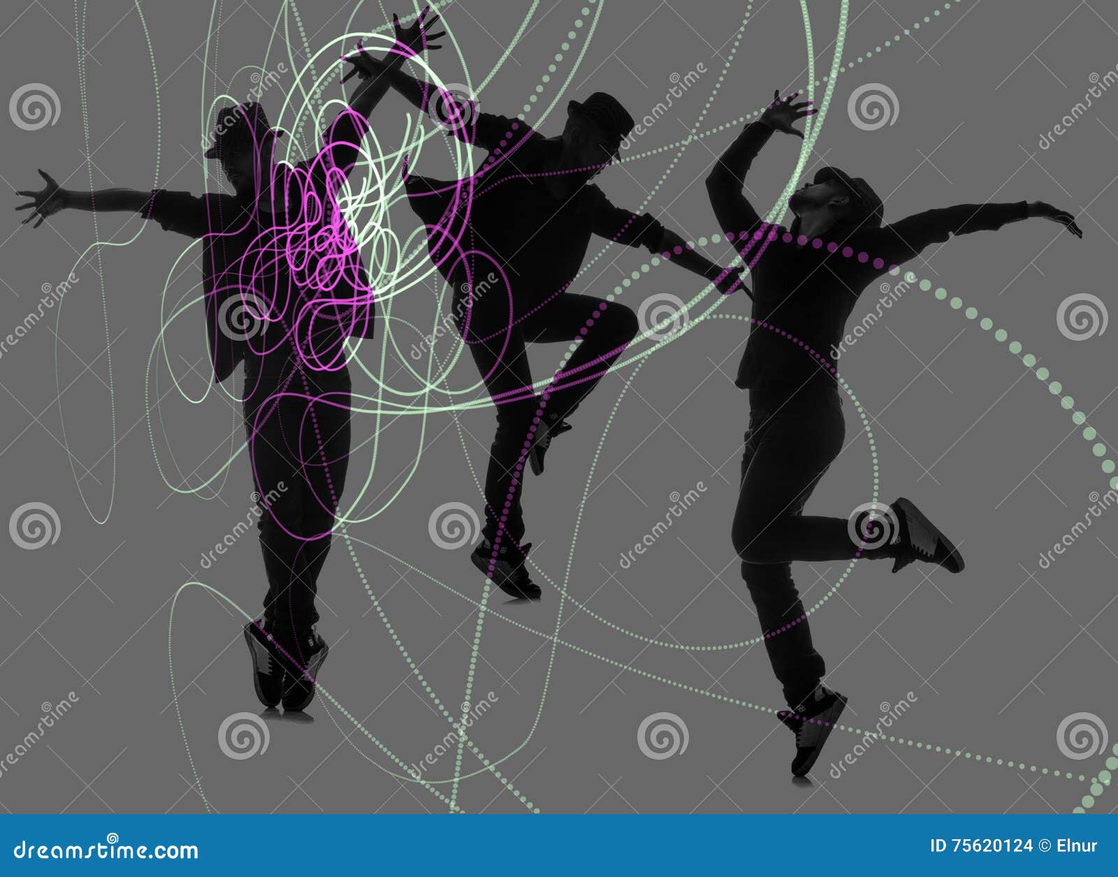 The Group of Dancer in Dancing Abstract Concept Stock Illustration ...