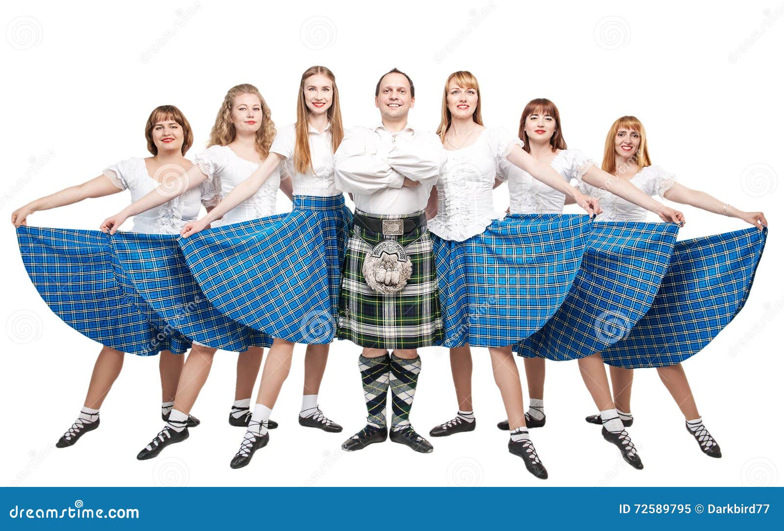Group of Dancers of Scottish Dance Stock Image - Image of girl, dance ...
