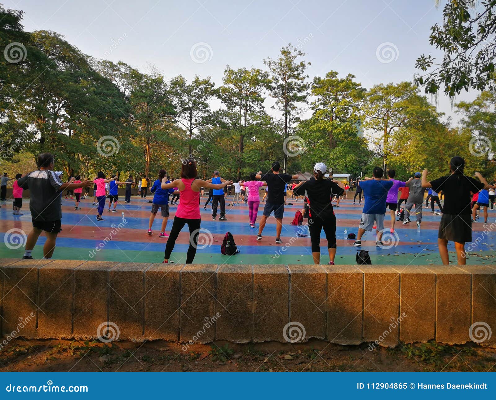 Group dancing in the park editorial image. Image of zumba - 112904865