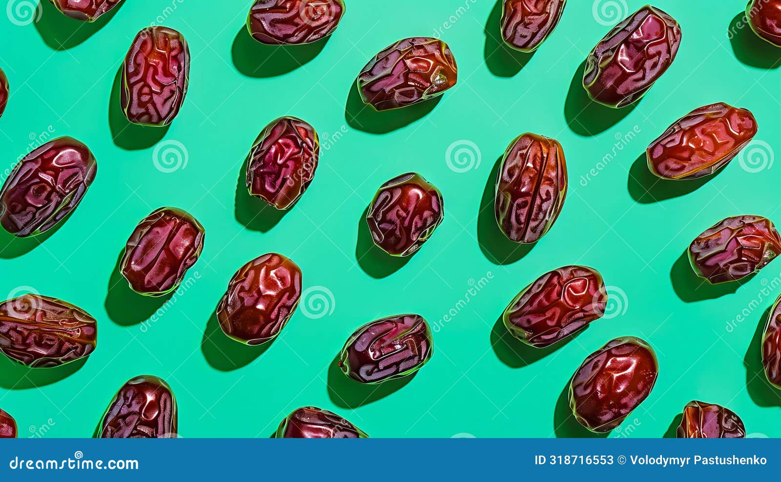 A Group of Dates on a Green Background Stock Image - Image of blanket ...
